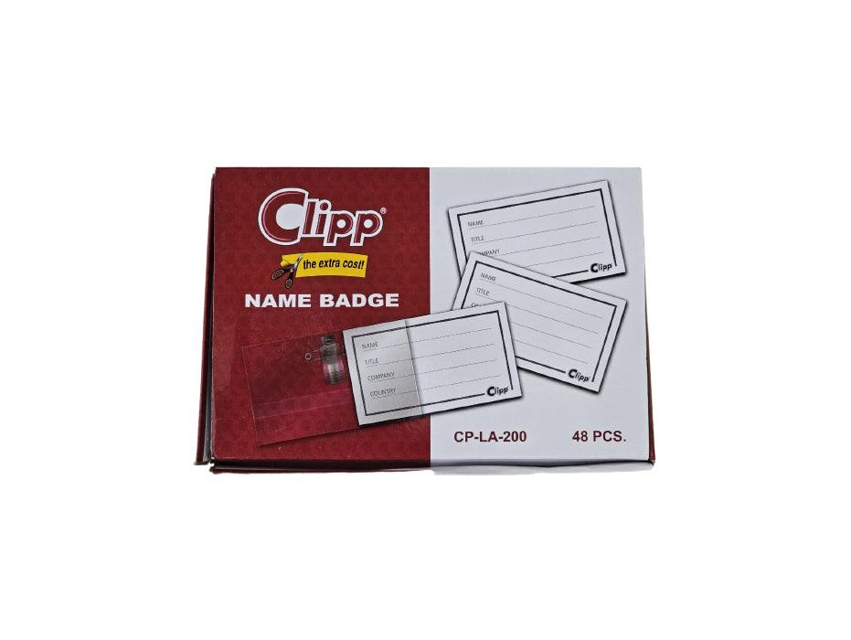 Clipp Plastic Name Badges with Clip and Pin 48pcs/box | Dubai & Abu ...