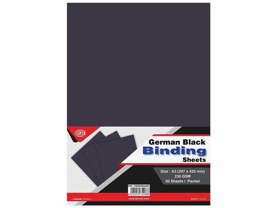 FIS Black Binding Sheets A3 German Origin, 230GSM 50-Sheets | Dubai ...