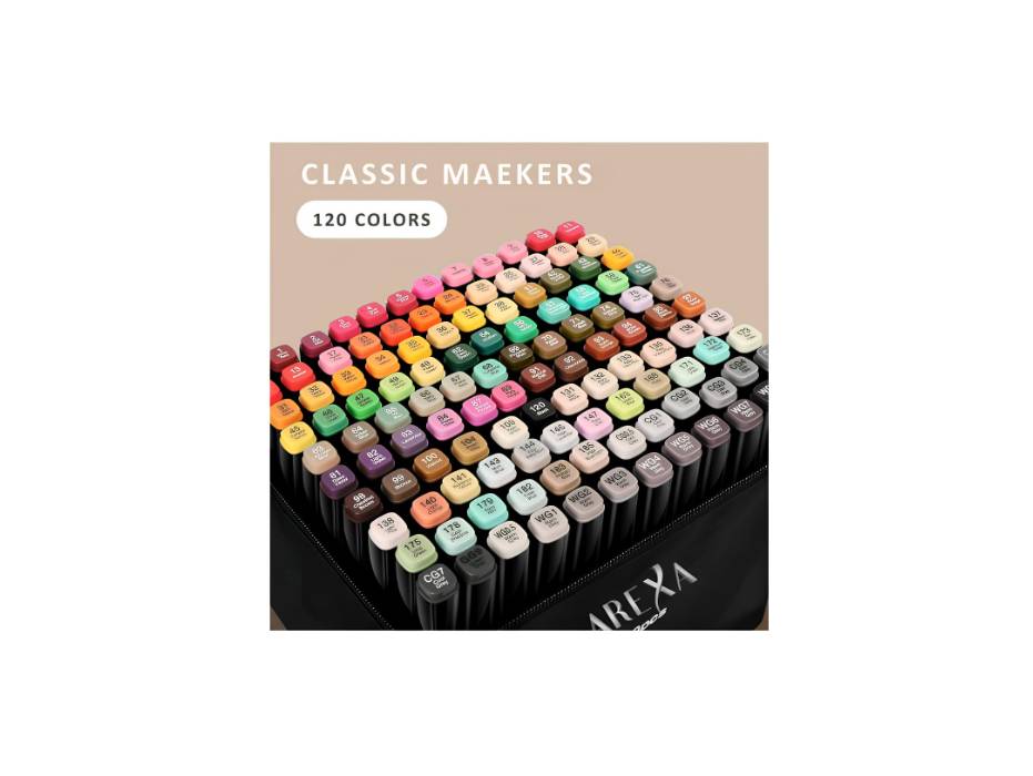Arexa Double Tip Colored Marker Pen - Set of 120 | Dubai & Abu Dhabi ...