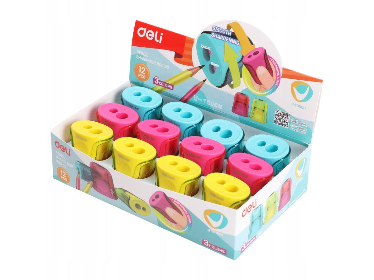 Deli R01100 2 Hole Plastic Sharpener (12pcs/box) | Dubai & Abu Dhabi ...