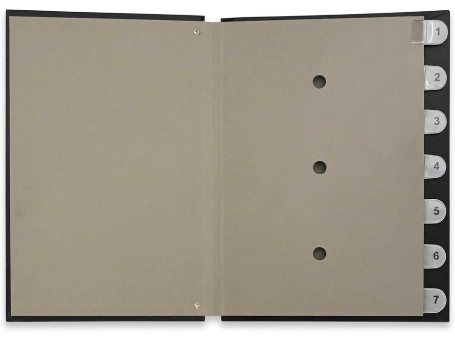 Signature Book, Vinyl Material Cover, 7 Sheets (1-7), Black Color, 240 ...