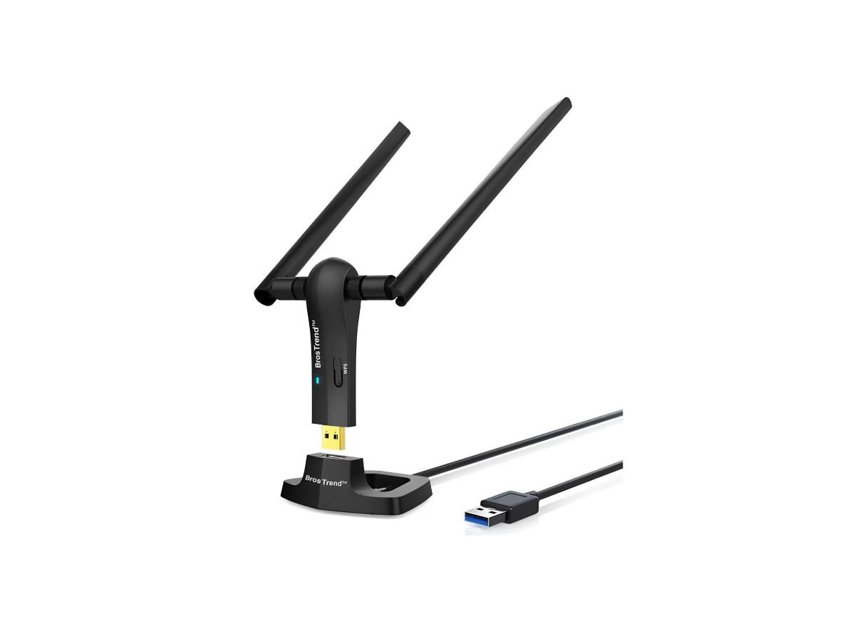 BrosTrend 1200Mbps Long Range USB WiFi Adapter, Dual Band 2.4GHz ...