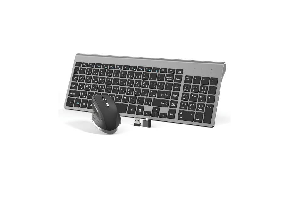 Creatmor Wireless Keyboard And Mouse Combo Slim Wireless Keyboard With Numpad And Ergonomic 1600