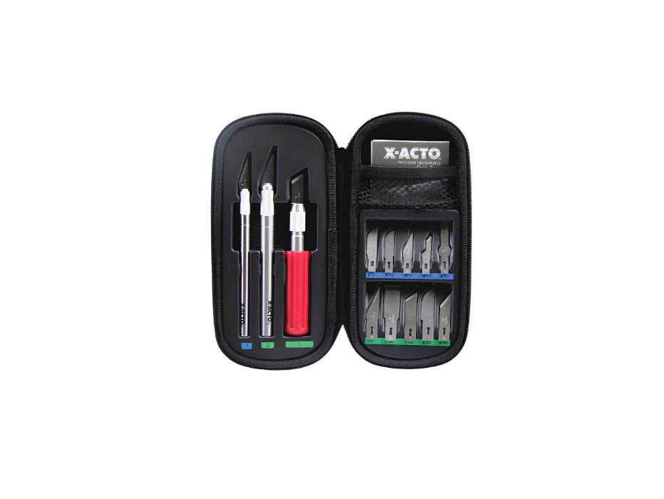 X-ACTO Compression Basic Knife Set, 3 Knives, 13 Blades, with Soft ...