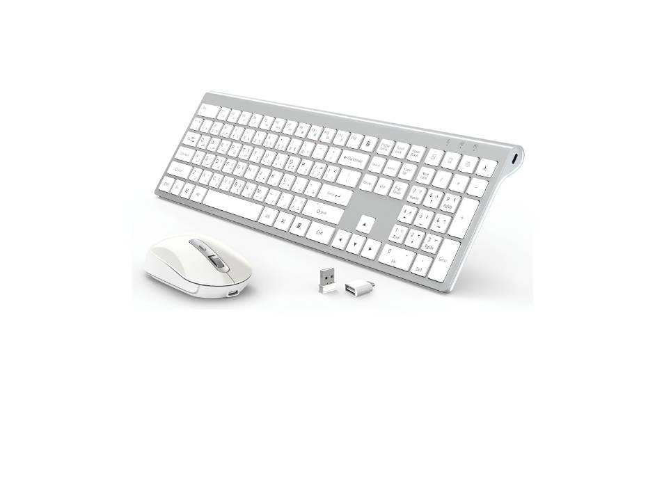 Creatmor Wireless Keyboard And Mouse Full Size Rechargeable Wireless Keyboard With Number Pad