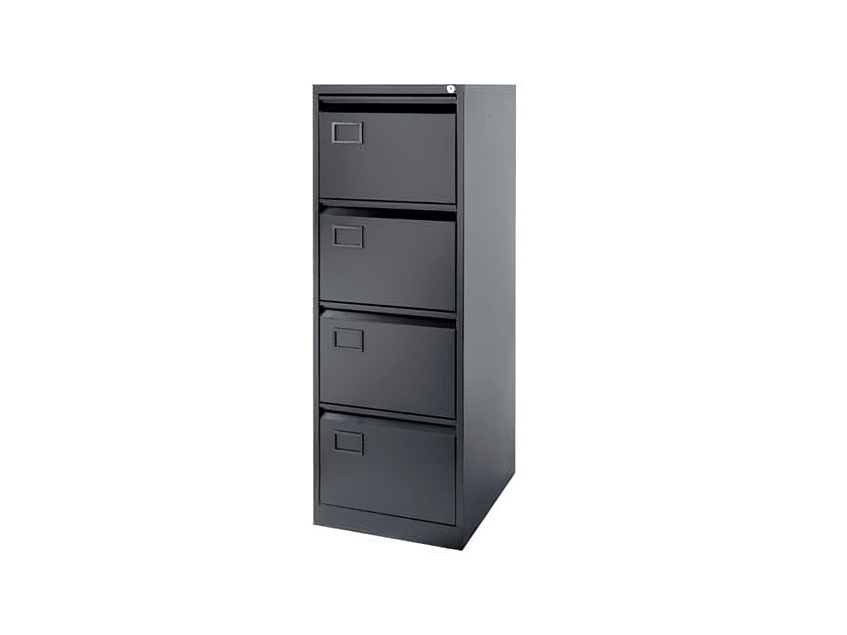 Rexel 4 Drawer Vertical Filing Cabinet, RXL304ST, Black | Dubai & Abu ...
