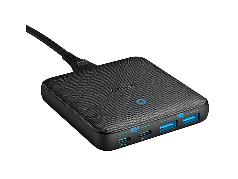 Anker USB C Plug, 543 (65W II) PIQ 3.0 and GaN, 4-Port Fast Wall ...