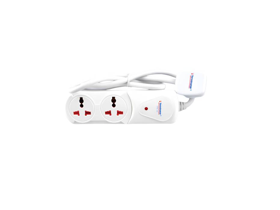Terminator 2 Way Universal Power Extension Socket With Indicator 1 ...