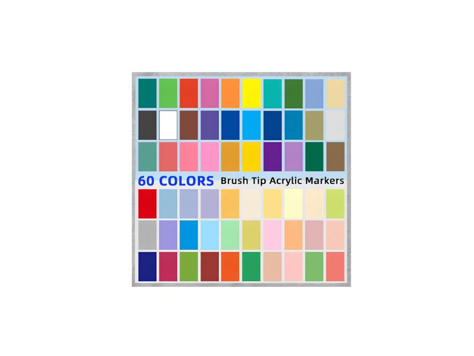 60 Colors acrylic paint Pens - Soft Brush Tip Acrylic Markers, Quick ...