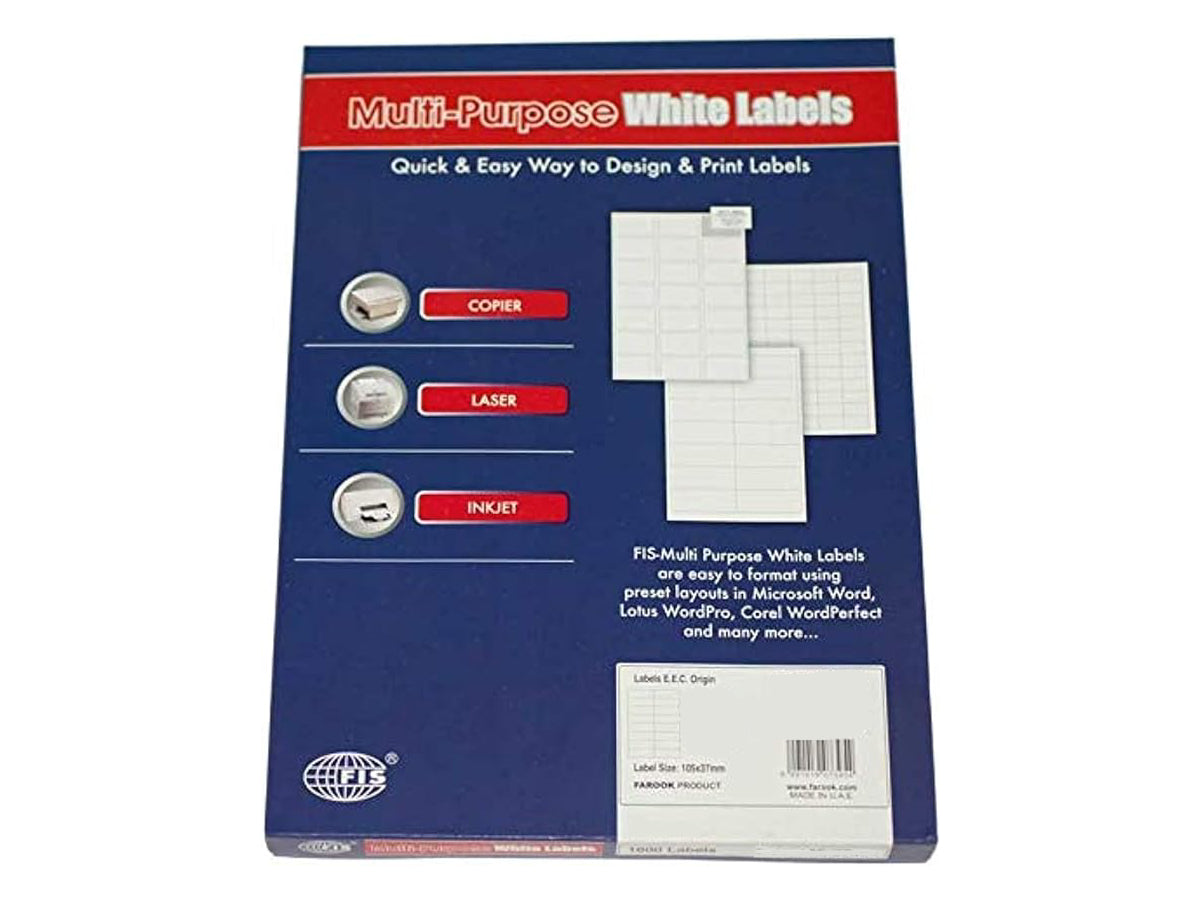 FIS Labels, 18x29mm, 20Sheets/Box [FSLA1829] | Dubai & Abu Dhabi, UAE ...