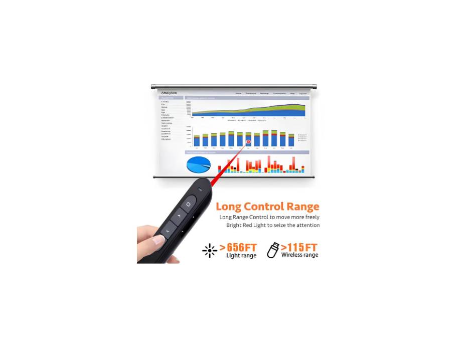 AMERTEER Wireless Clicker Presentation Remote Control & Laser Pointer Flip Pen | Dubai & Abu ...