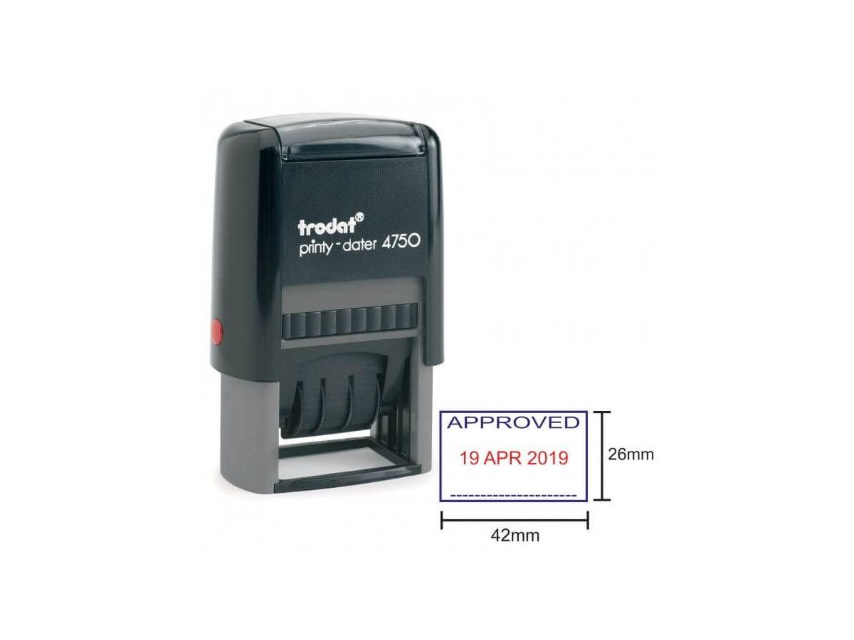 Trodat Printy 4750 Self Inking Dater Stamp "APPROVED" | Dubai & Abu ...