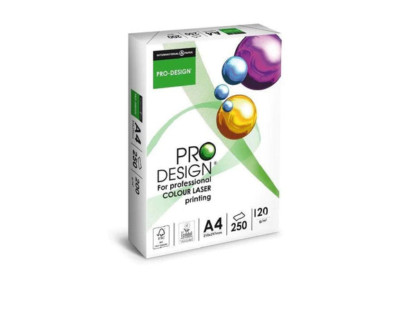 Pro Design Color Laser Copy Paper, White, A4 Size, 120gsm, 250sheets ...