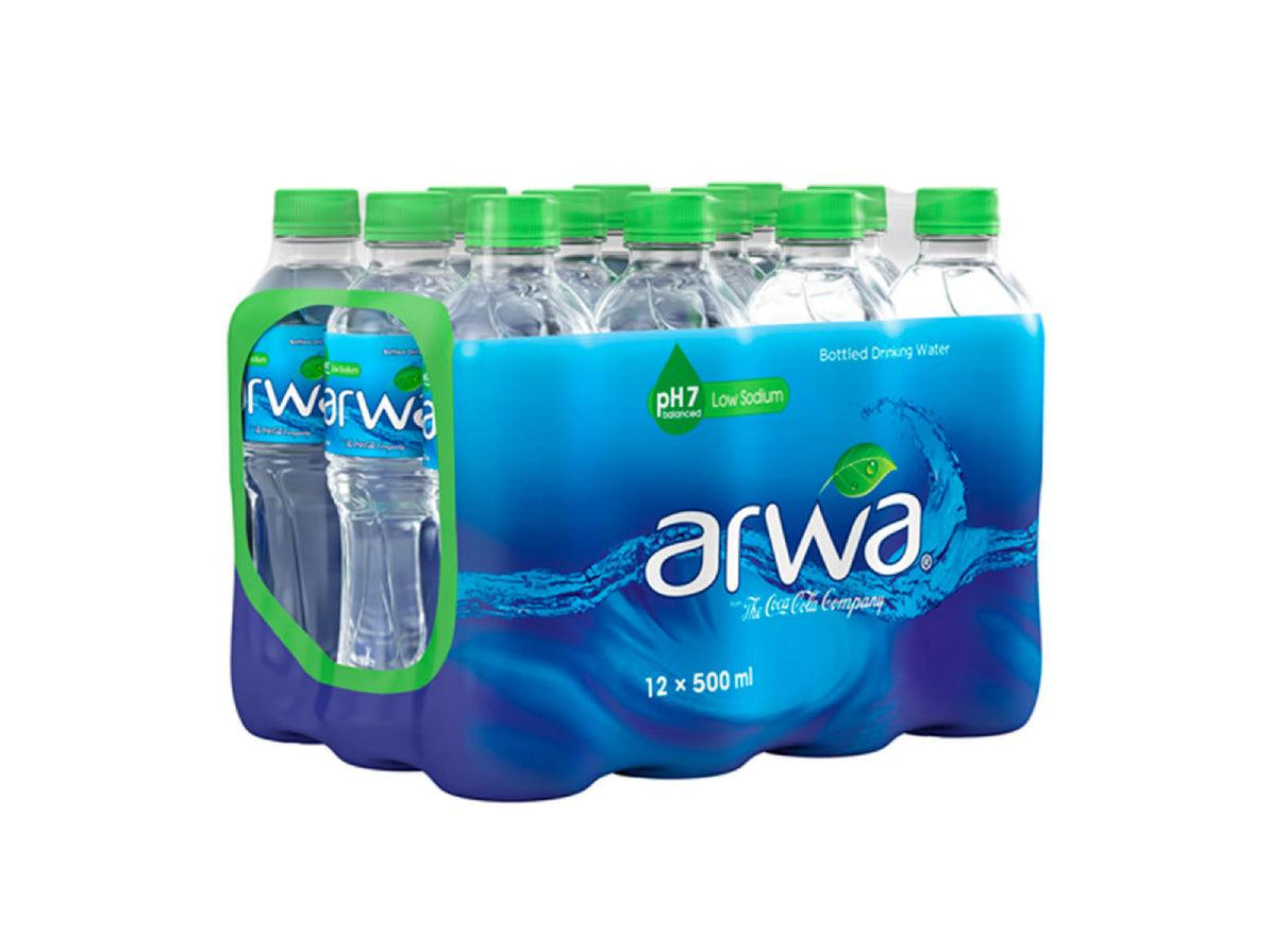 Arwa Bottled Drinking Water 500ml, Pack of 12 | Dubai & Abu Dhabi, UAE | Altimus.Office