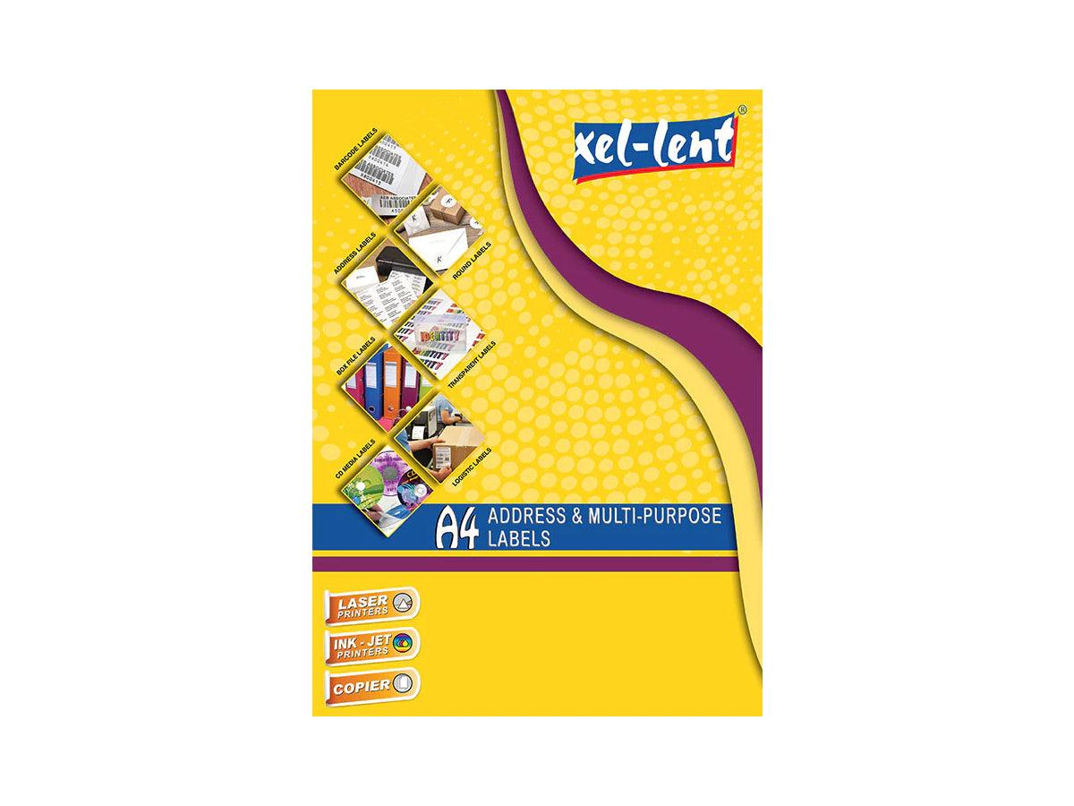 xel-lent 2 labels/sheet, straight corners, 210 x 148 mm, 100sheets/pack ...