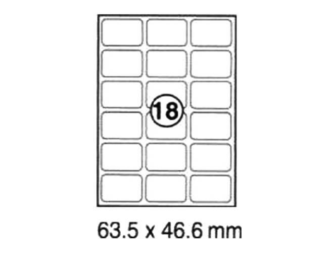 xel-lent 18 labels/sheet, rounded corners, 63.5 x 46.6mm, 100sheets ...