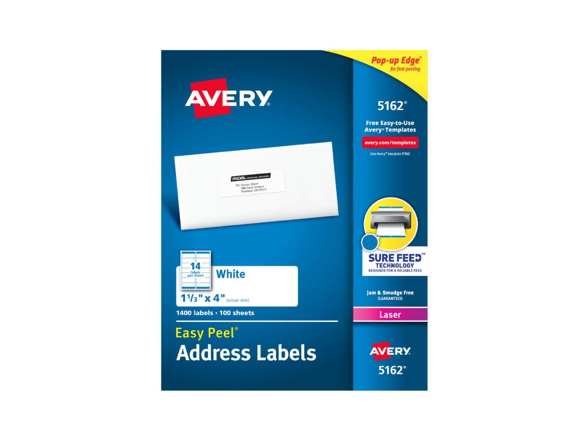 Avery Easy Peel 5160 Template