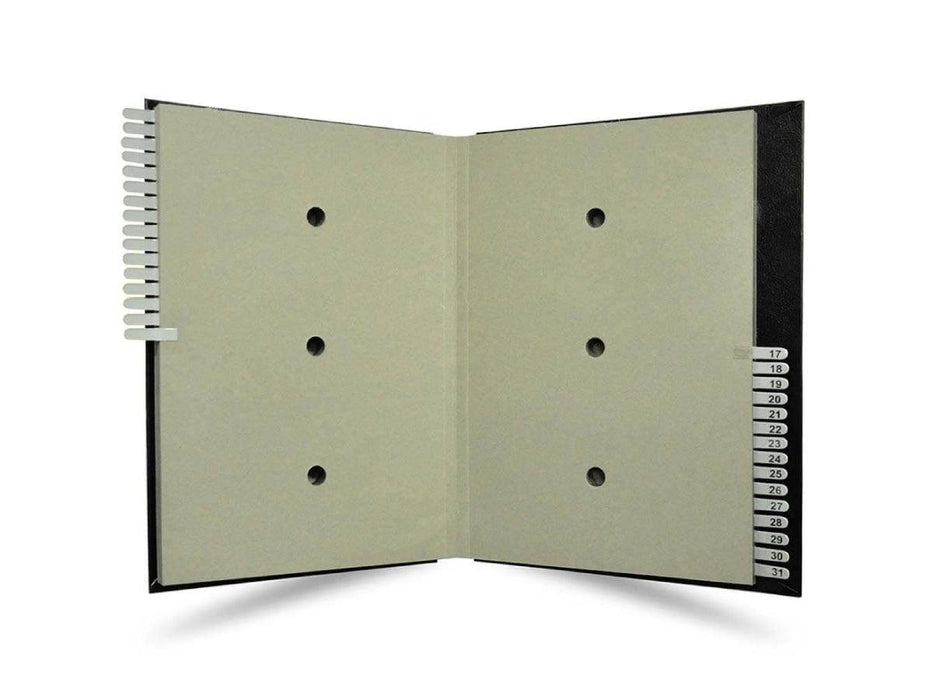 Signature Book, Vinyl Material Cover, 31 Sheets (1-31), Black Color ...