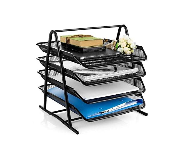 Deluxe Metal Mesh 4 Tier Document Tray, Black | Dubai & Abu Dhabi, UAE ...