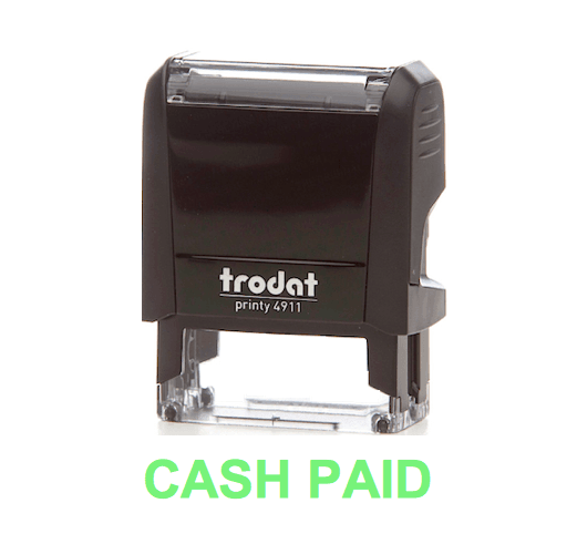 Trodat Printy 4911 Stamp "CASH PAID" - Green | Dubai & Abu Dhabi, UAE ...