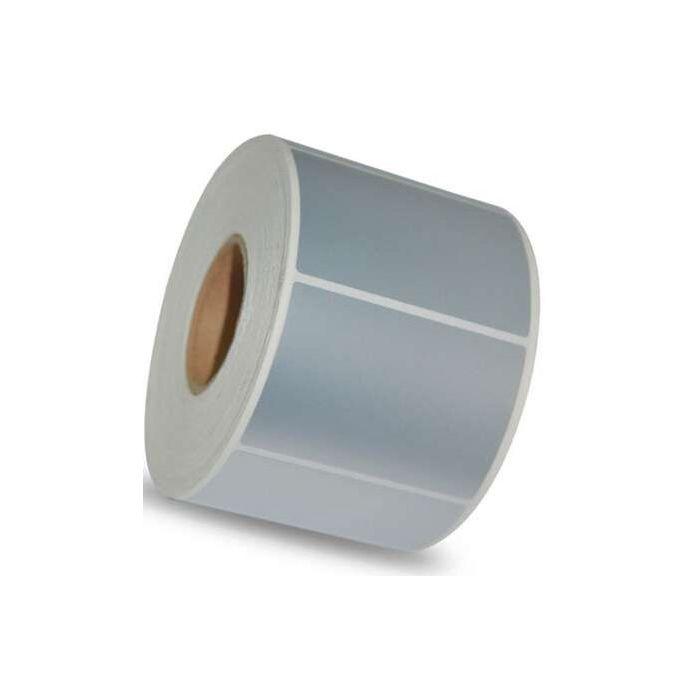 3M Polyethylene Synthetic Metallic Silver Labels, 50 X 25mm,40mm core ...